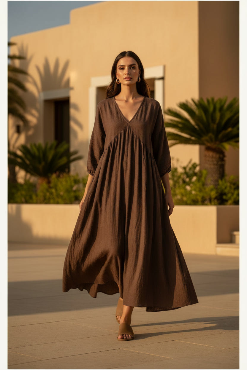 Maria dress cacau – Bárbara Medeiros